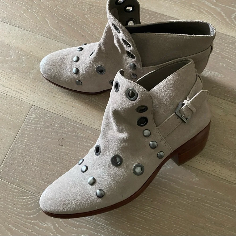 Sam Edelman | Shoes | Sam Edelman Pedra Split Strap Rivets Shaft Suede ...